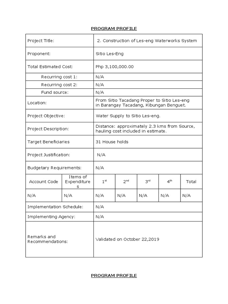 Program Profile: ST ND RD TH | PDF