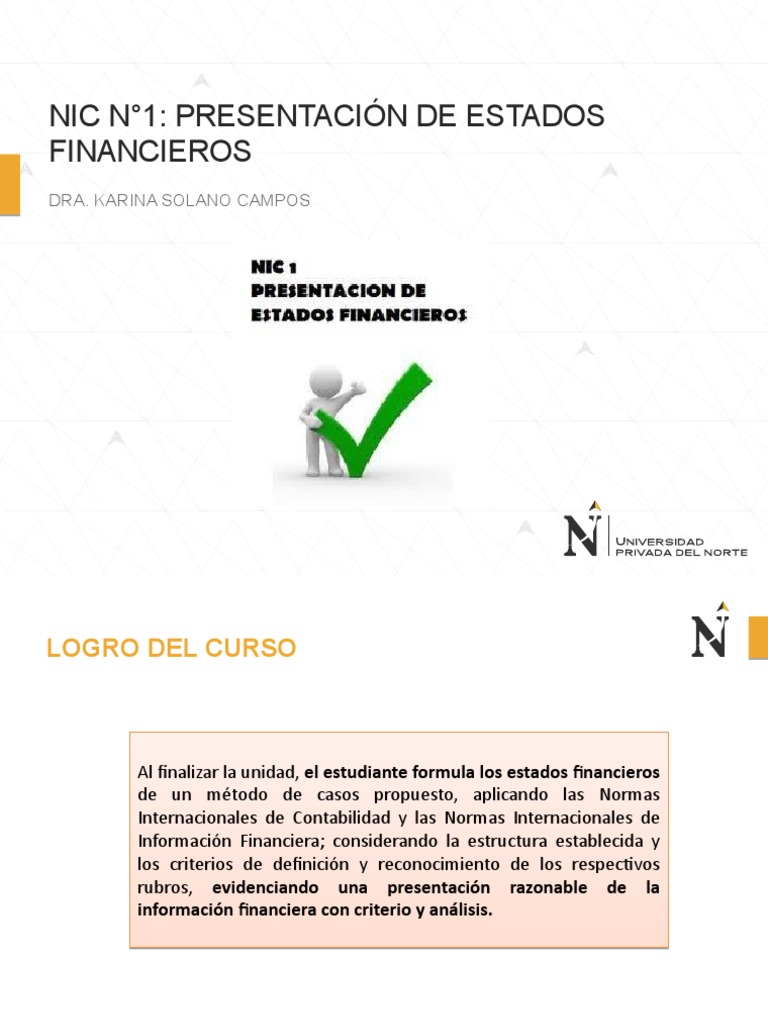 Nic 1 Presentacion de Eeff | PDF | normas internacionales de INFORMACION FINANCIERA | Contabilidad