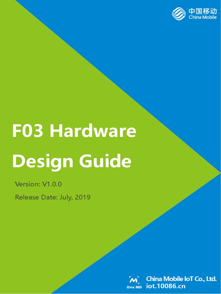 F03 Hardware Design Guide V1.0.0 | PDF | Wireless | Data Transmission