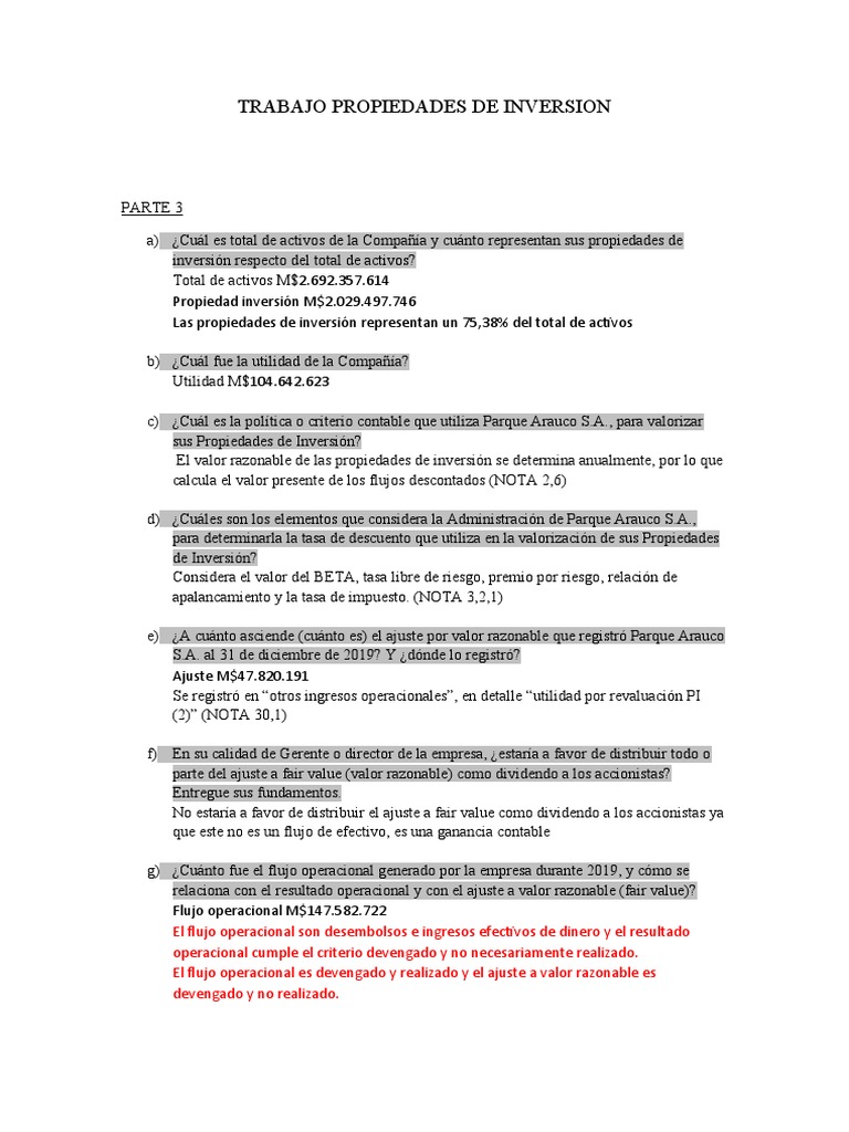 Análisis de Propiedades de Inversión | PDF | Dividendo | Contabilidad