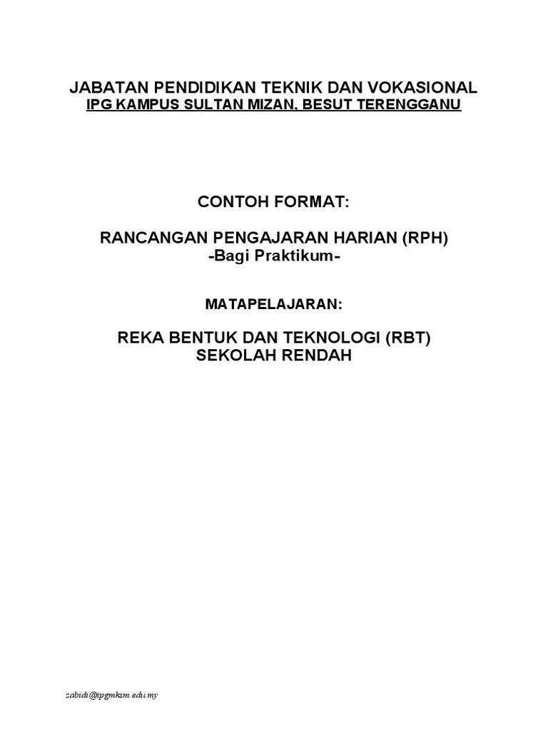 CTH RPH KSSR Praktikum RBT 2018 | PDF