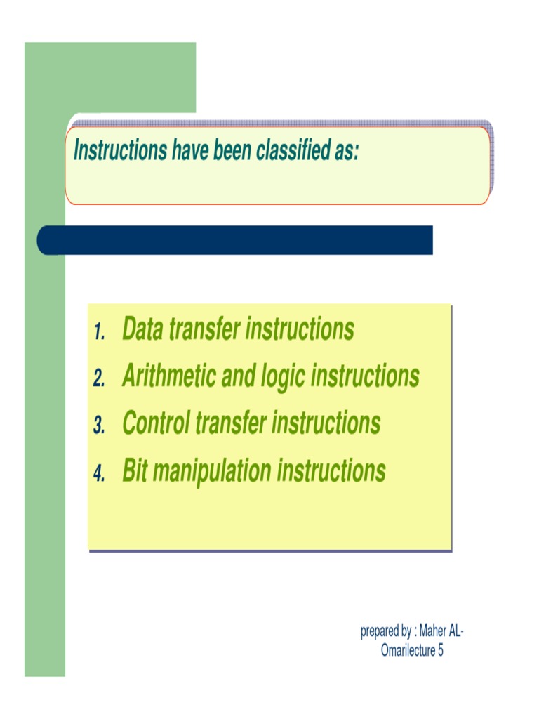 Data Transfer Instructions Overview | PDF | Digital Electronics | Central Processing Unit