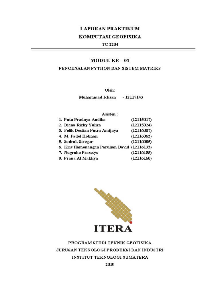 Modul 1 Pengenalan Python Dan Sistem Matriks | PDF