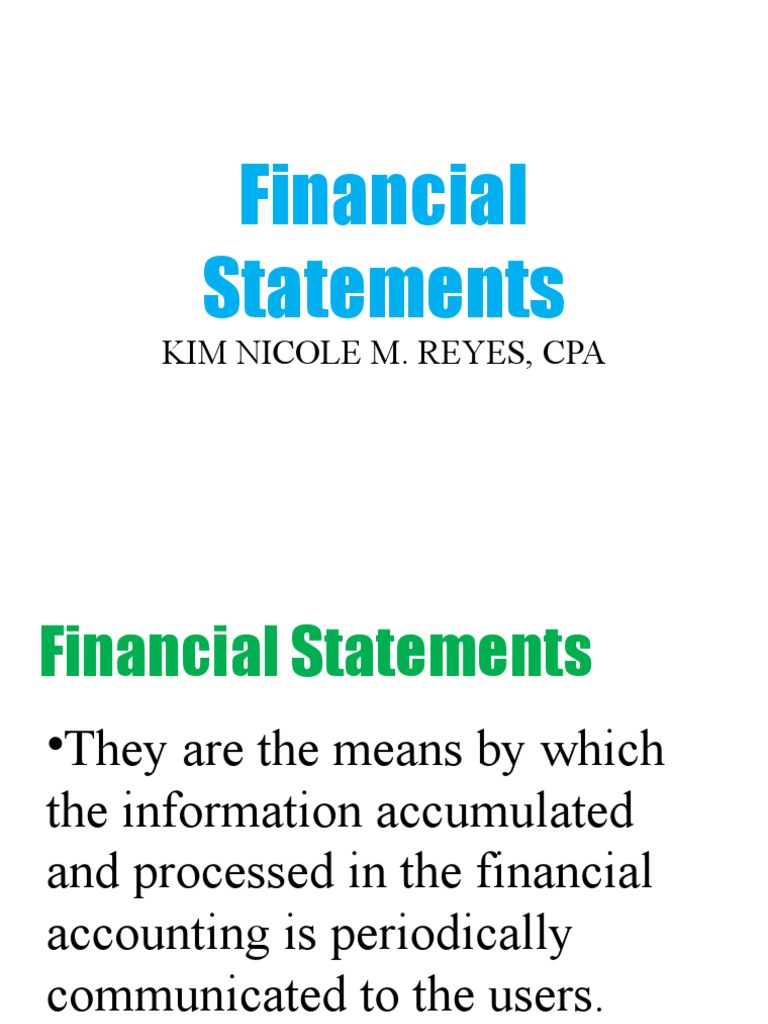 Financial Statements | PDF | Going Concern | Financial Statement