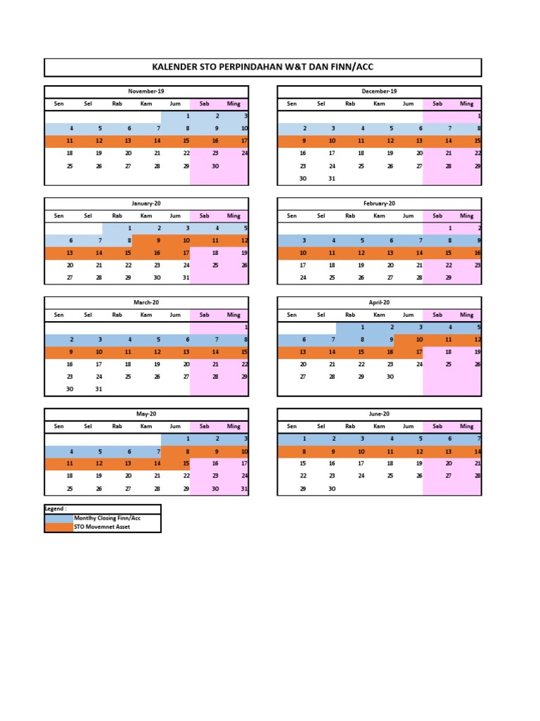 Calender of Sto Movement Asset | PDF