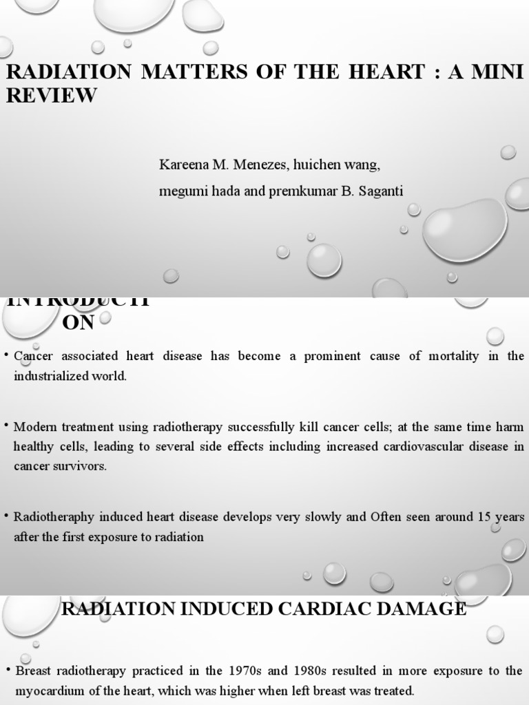 Radiation-Induced Heart Damage Review | PDF | Radiation Therapy | Heart