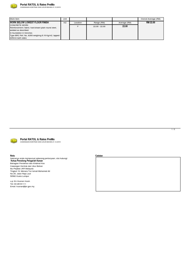 BRC A10 Pricing and Rates Overview | PDF