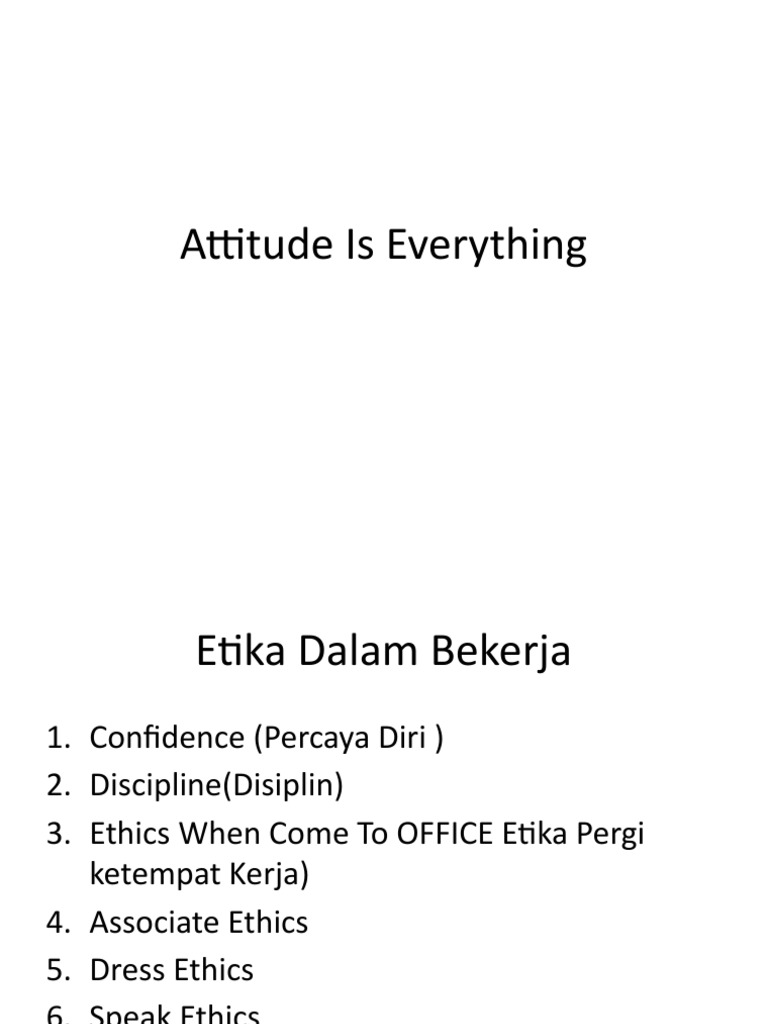 Attitude Is Everything | PDF