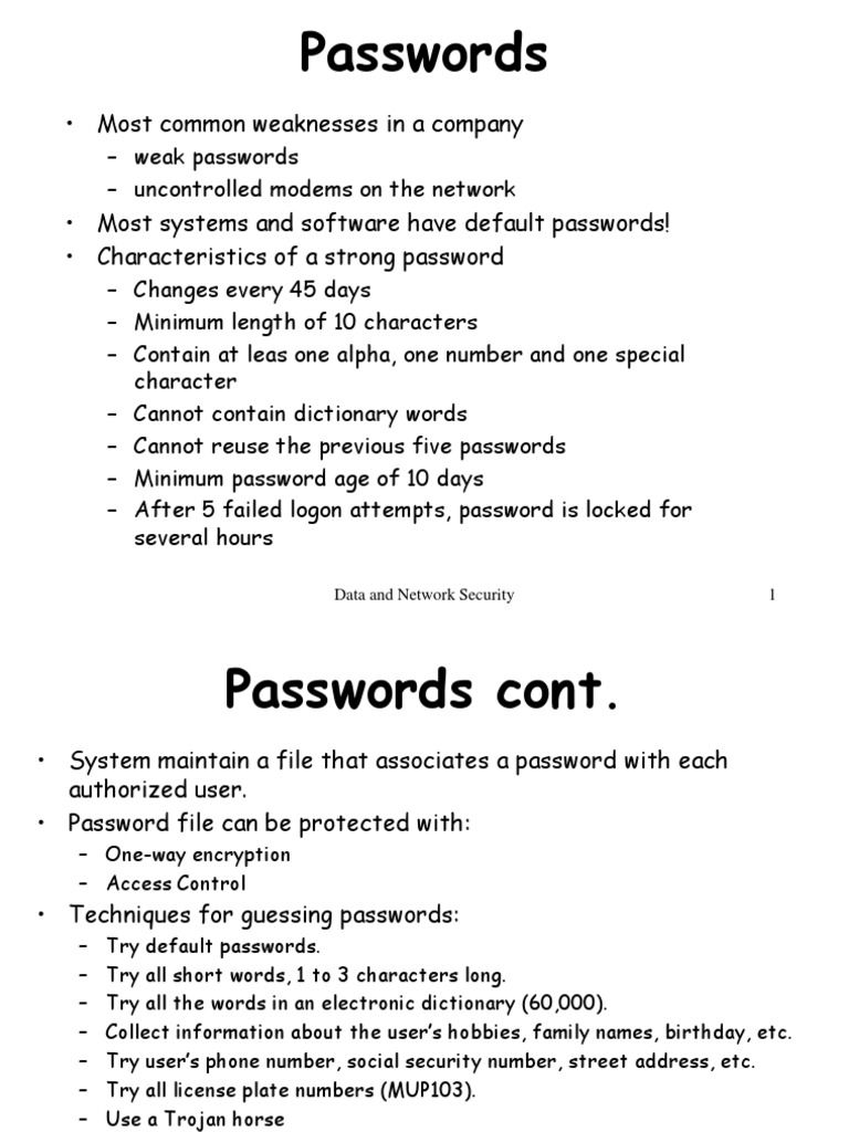 Most Common Weaknesses in A Company: Data and Network Security 1 | PDF ...