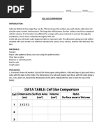 Cell Function: Surface Area to Volume Ratio | PDF | Cell (Biology ...