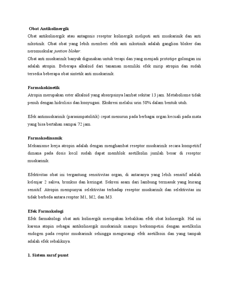 Obat Antikolinergik Lo 3 | PDF