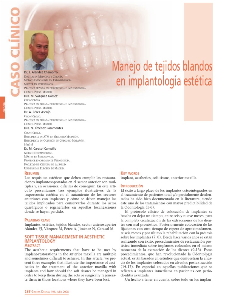 194 CIENCIA Manejo Tejidos Blandos PDF | PDF | Odontología | Dentadura postiza