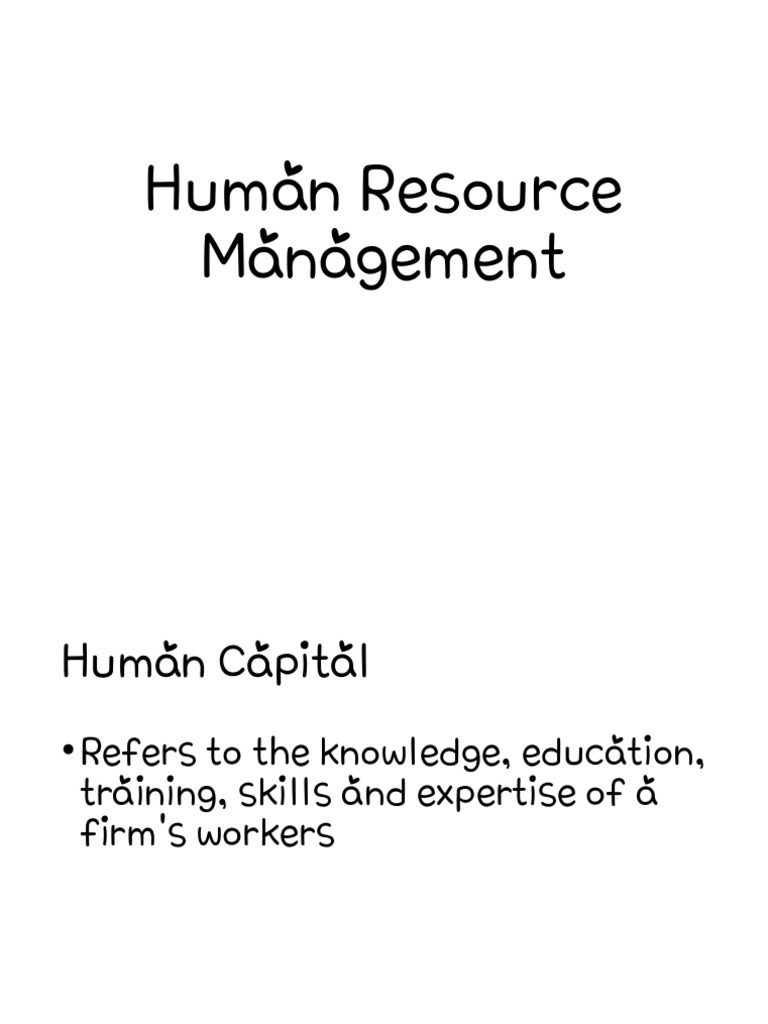 Human Resource Introduction | PDF | Human Resource Management | Human ...