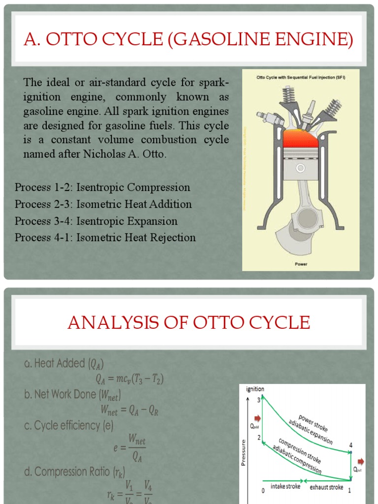 A. Otto Cycle (Gasoline Engine) | PDF | Internal Combustion Engine ...