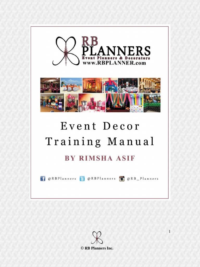 Event Decor Training Manual | PDF | Brand | Cost