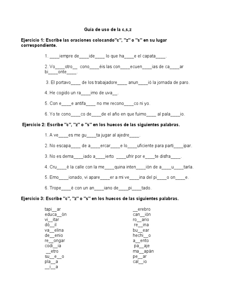 Guía de uso de la c - s- z | PDF | Deportes | Ocio