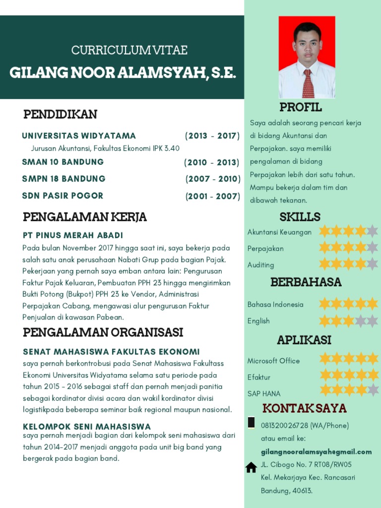 CV Gilang Noor Alamsyah PDF | PDF