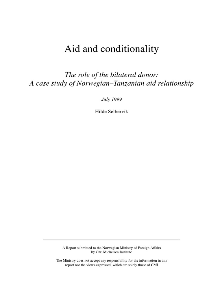 Aid and Conditionality PDF | PDF | Structural Adjustment | Aids