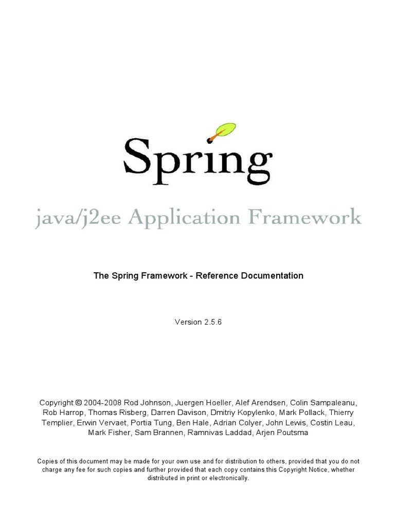 Spring Reference | PDF | Spring Framework | Software Development
