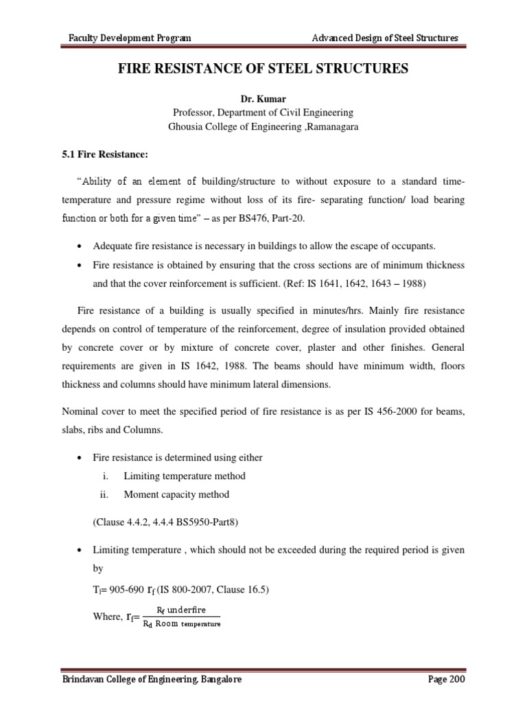 Module 5 Fire Resistance PDF | PDF | Fires | Active Fire Protection