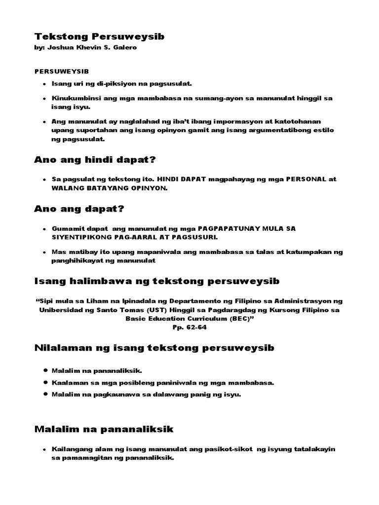 Written Report On Filipino PDF
