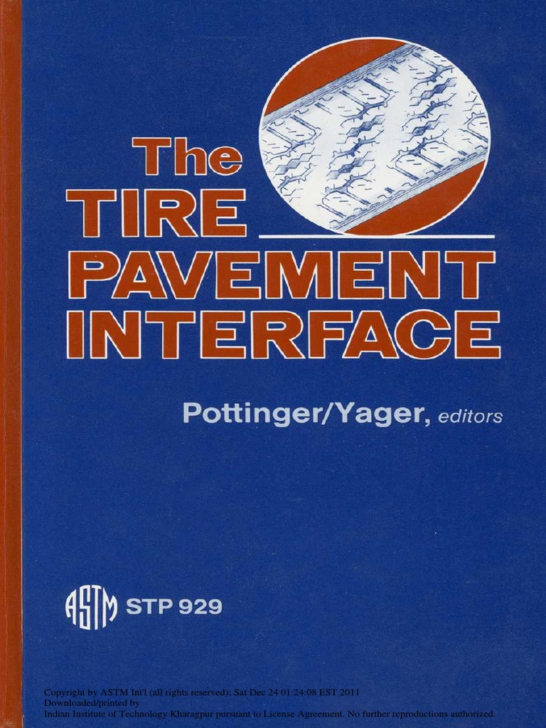 Tyre Pavement Interface - STP929 | PDF | Tire | Wear