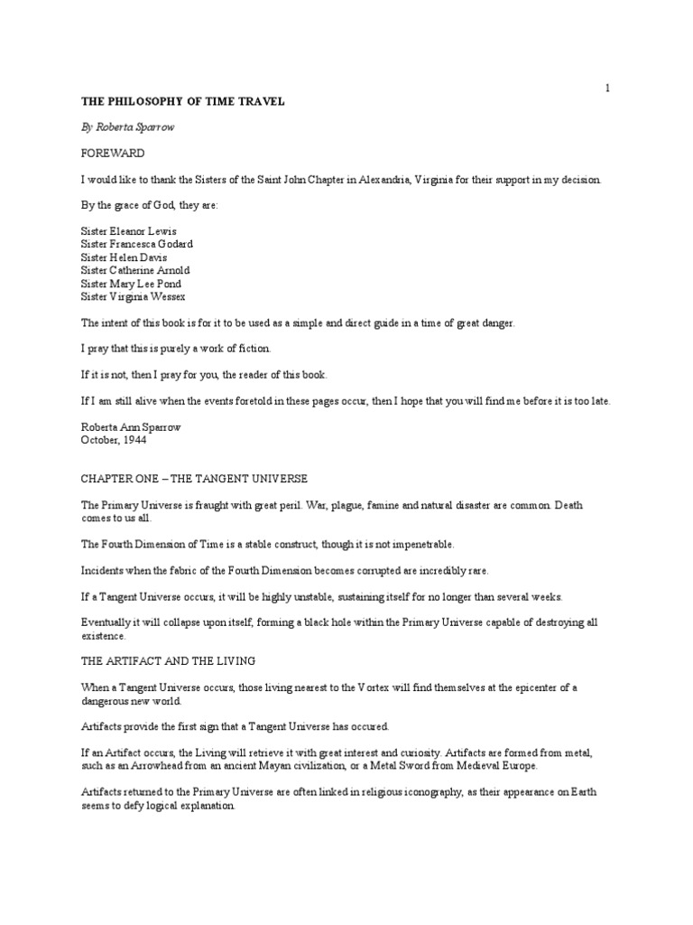 The Philosophy of Time Travel | PDF