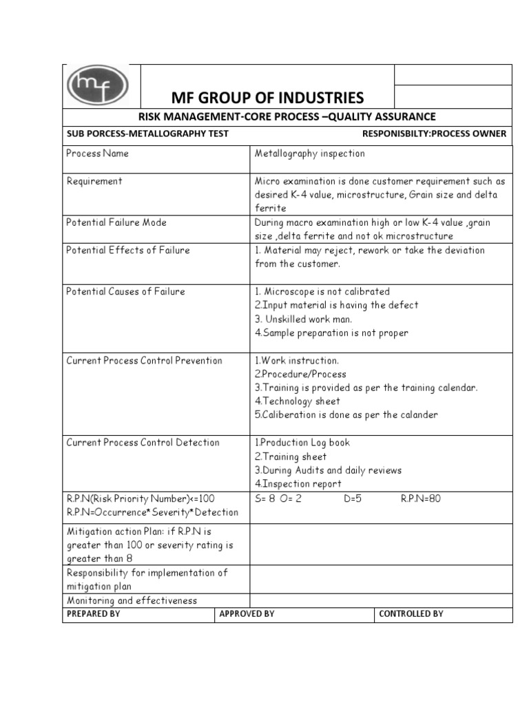 RM Metallography Test | PDF | Technology & Engineering