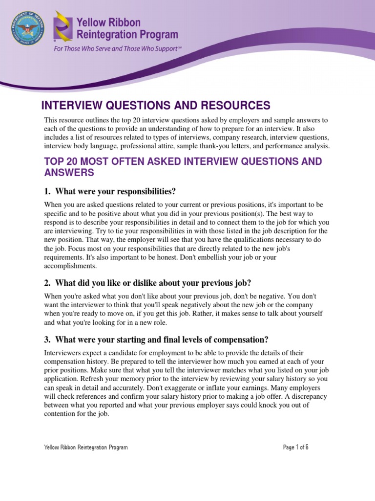 Resource Interview Questions | PDF | Interview | Job Interview