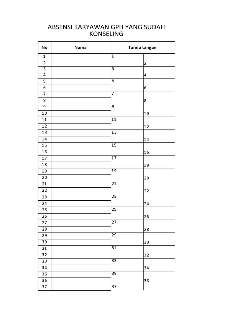 Contoh Absensi | PDF
