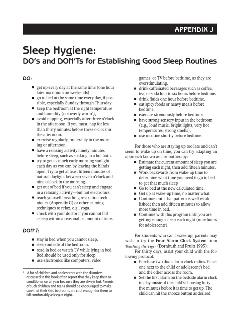 Sleep Hygiene Tips | PDF | Night | Sleep