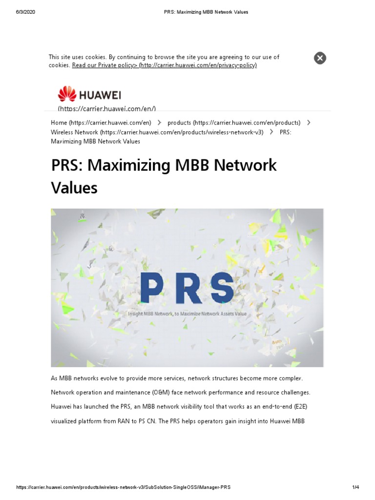 PRS for MBB Network Optimization | PDF | Http Cookie | Computer Network
