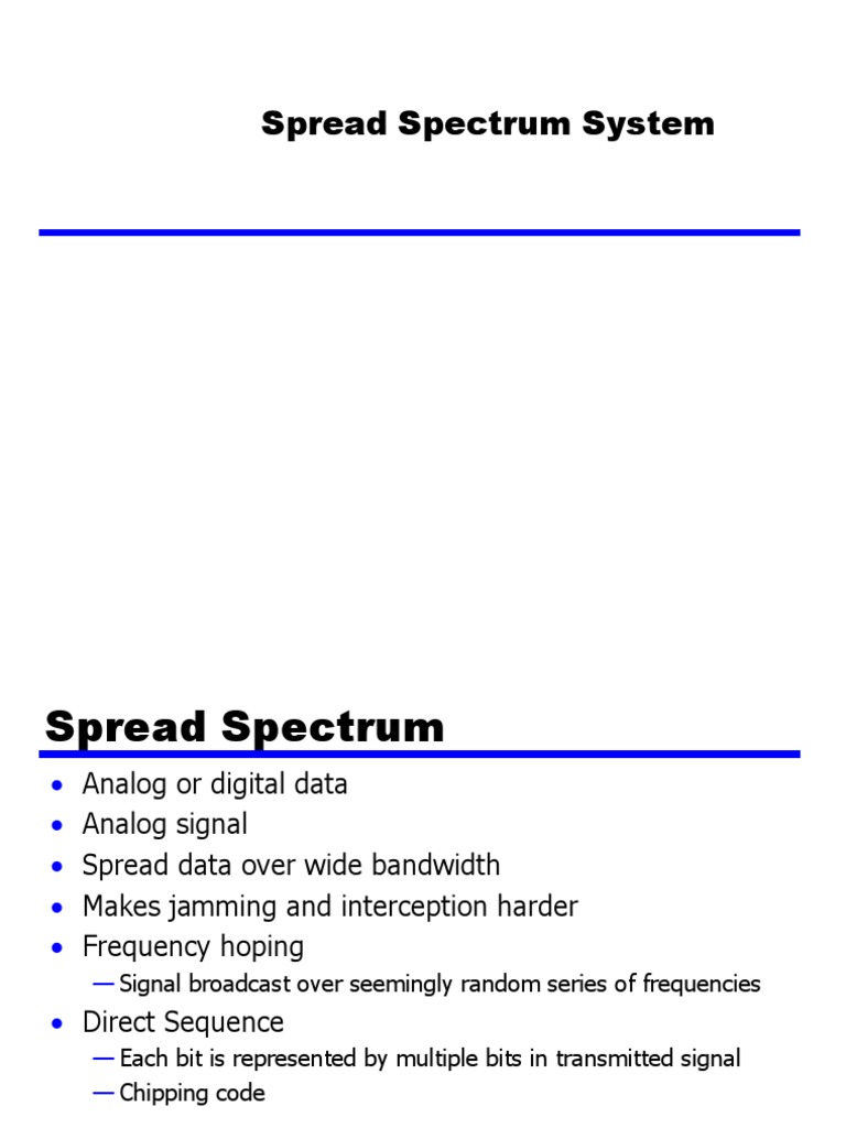 Spread Spectrum System | Download Free PDF | Telecommunications ...