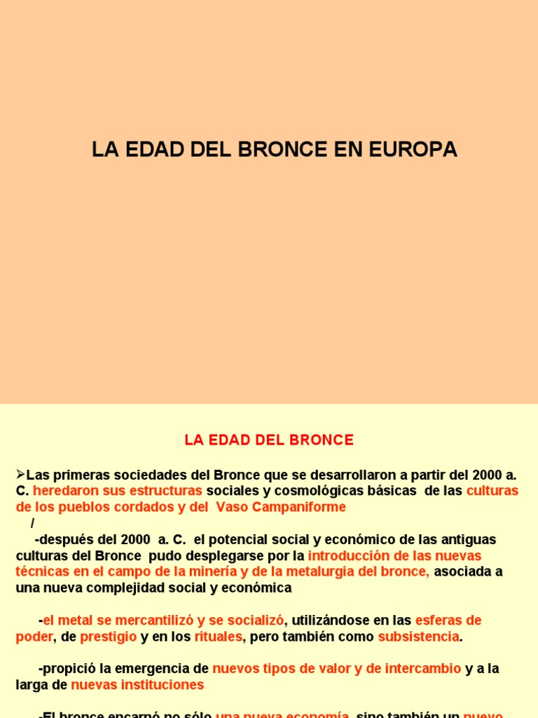 Edad Bronce Europ | PDF | Edad de Bronce | Cultura (general)