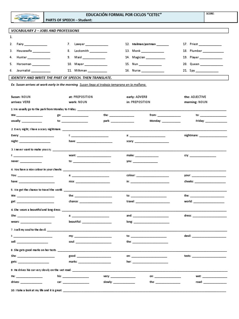 Parts of Speech (Coldplay) | PDF | Part Of Speech | Syntactic Relationships