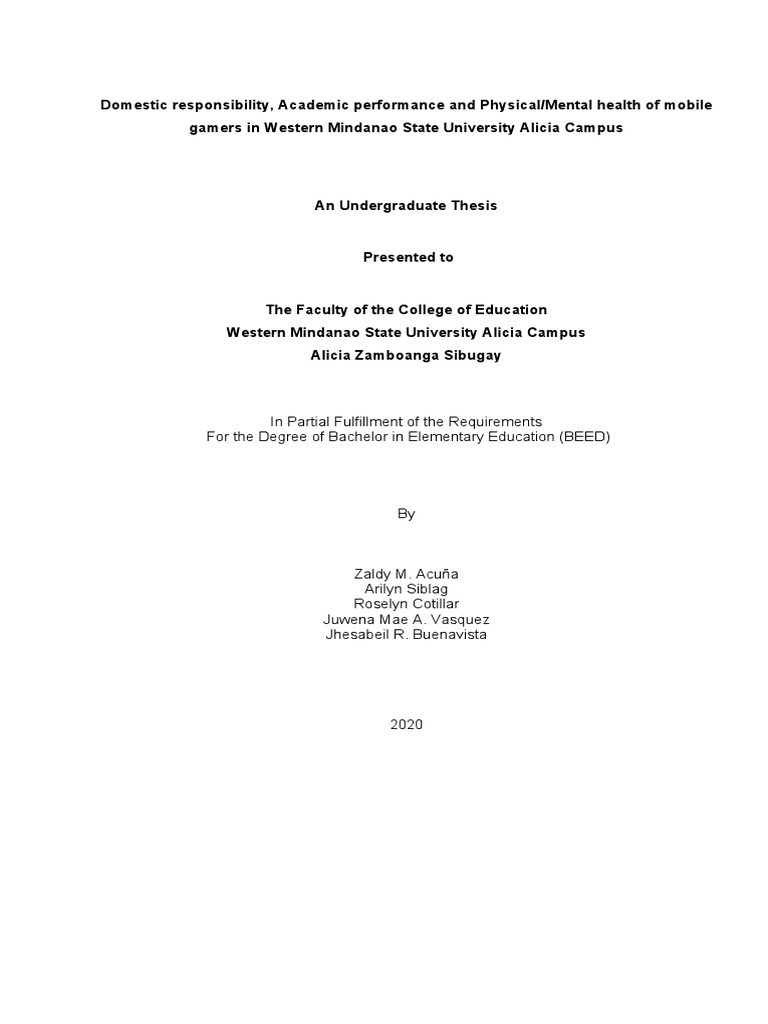 Chapter 1 Thesis 2020 | PDF | Psychological Concepts | Behavioural Sciences