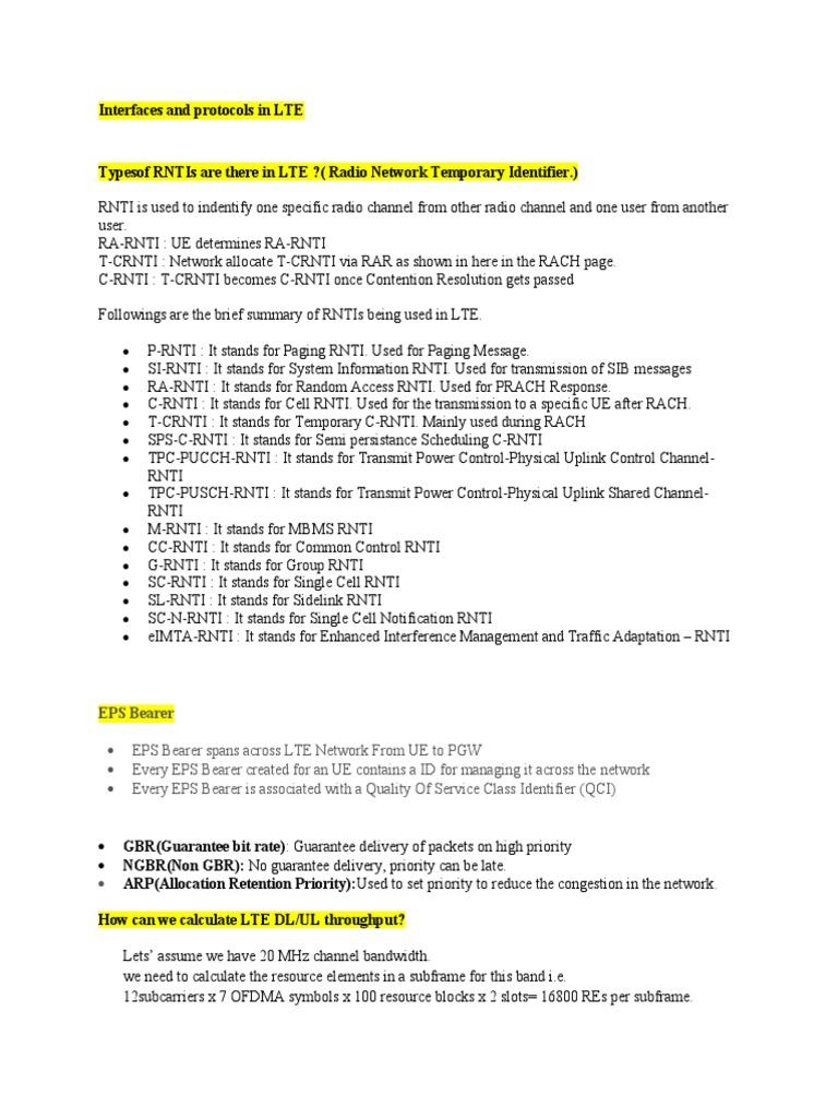 An In-Depth Look at Radio Network Temporary Identifiers and Other Key ...