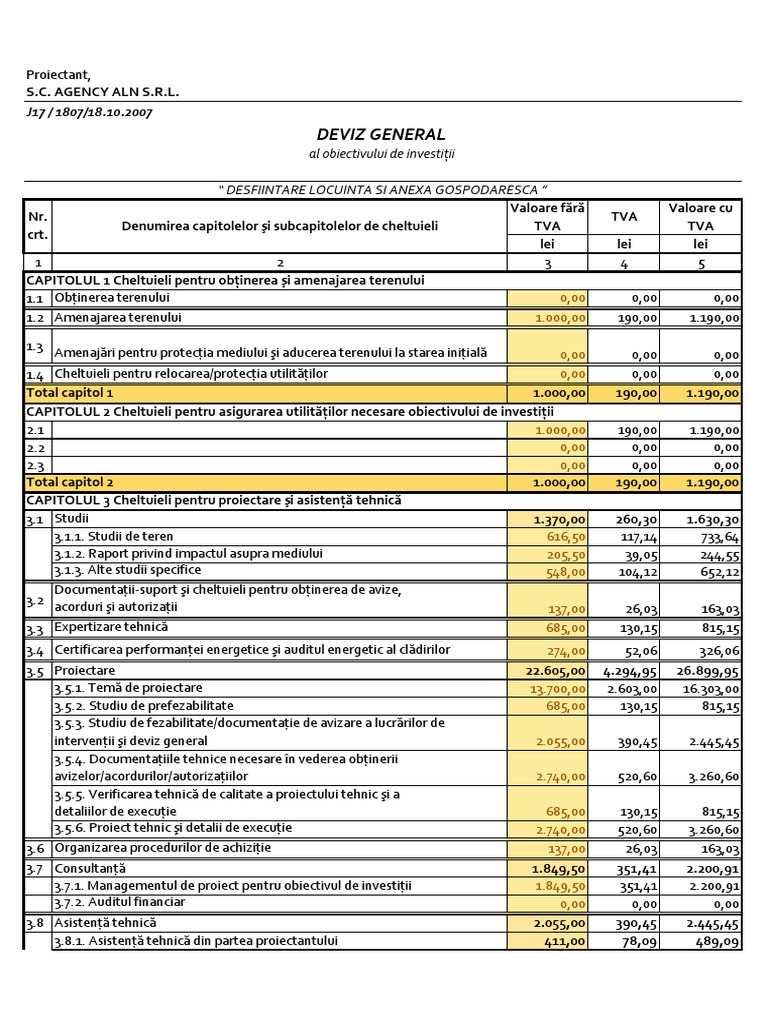 Deviz - General - Model - Excel - Conform - HG - 907 (Version 1) | PDF