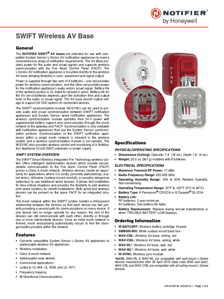 SWIFT Wireless AV Base: General | PDF | Equipment | Manufactured Goods