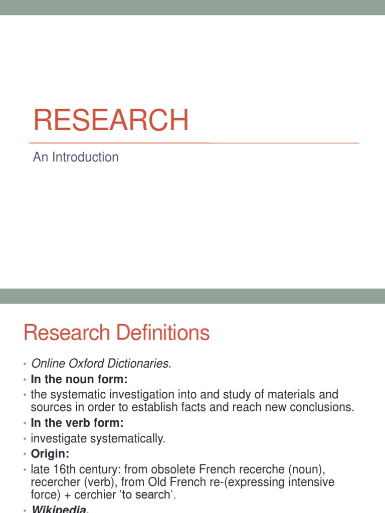 Research Lecture 1 | PDF | Scientific Method | Motivation