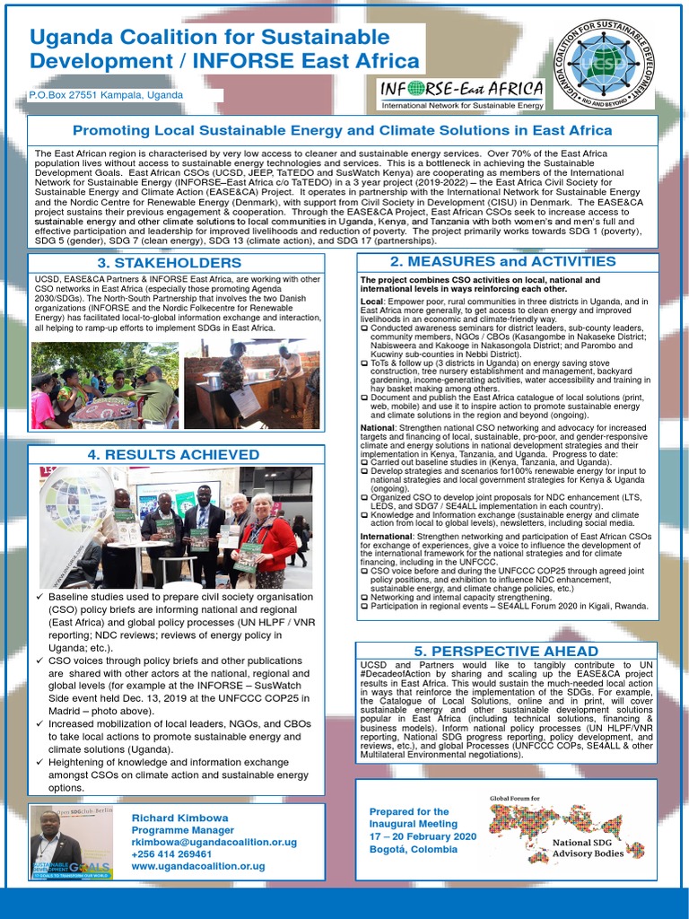 Uganda Coalition For Sustainable Development (UCSD) Poster (2020) | PDF ...
