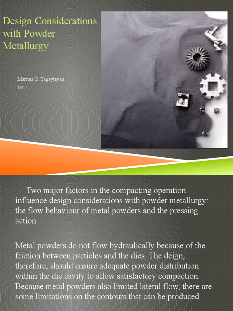 Design Considerations With Powder Metallurgy | PDF | Metals | Building ...