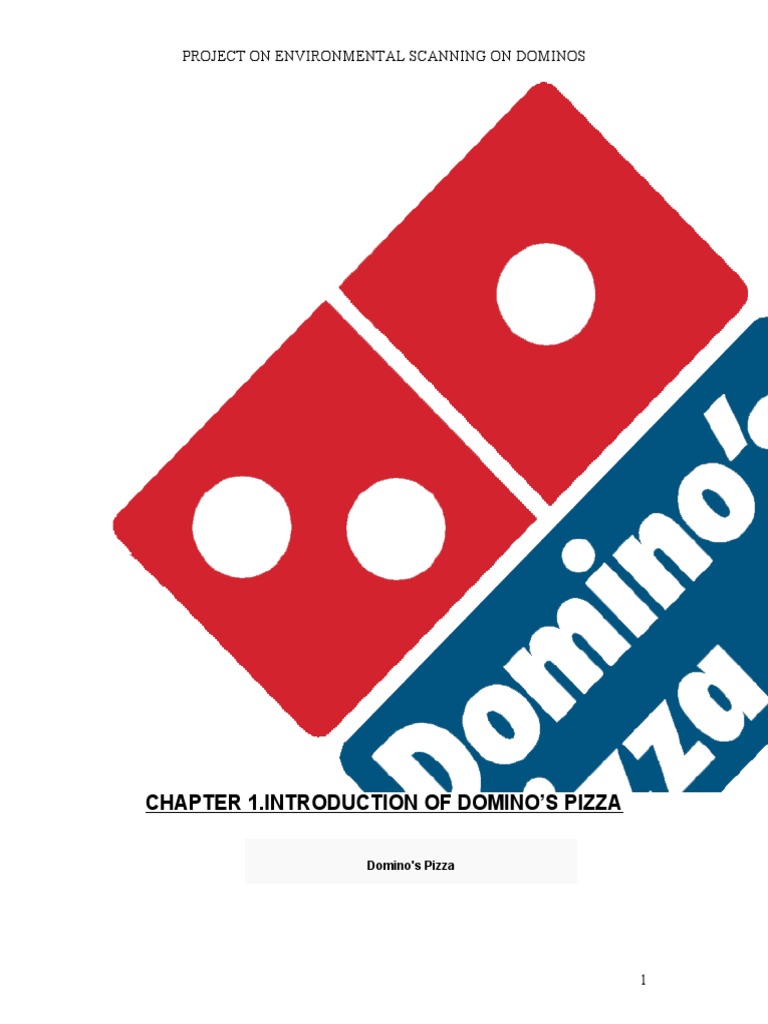 Chapter 1.introduction of Domino'S Pizza: Project On Environmental ...