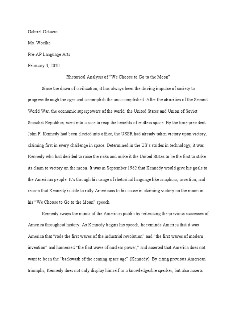 JFK Speech | PDF | John F. Kennedy | Space Race