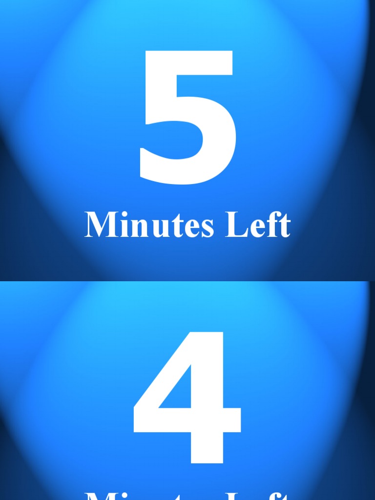 PowerPoint Countdown Timer 5 Minutes Blue Background | PDF