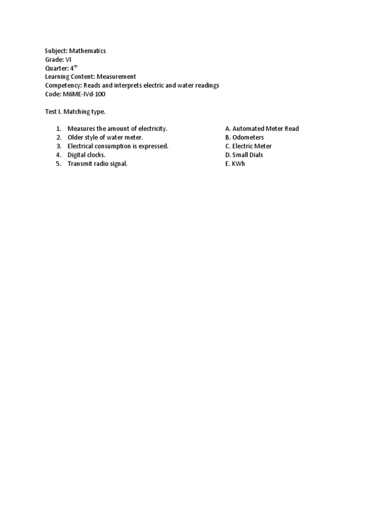 Grade 6 Anwer Key | PDF | Rectangle | Classical Geometry
