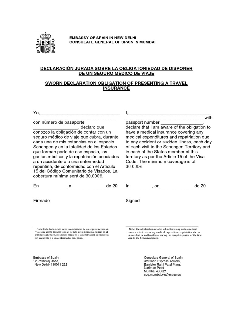 Sworn Declaration Form | PDF
