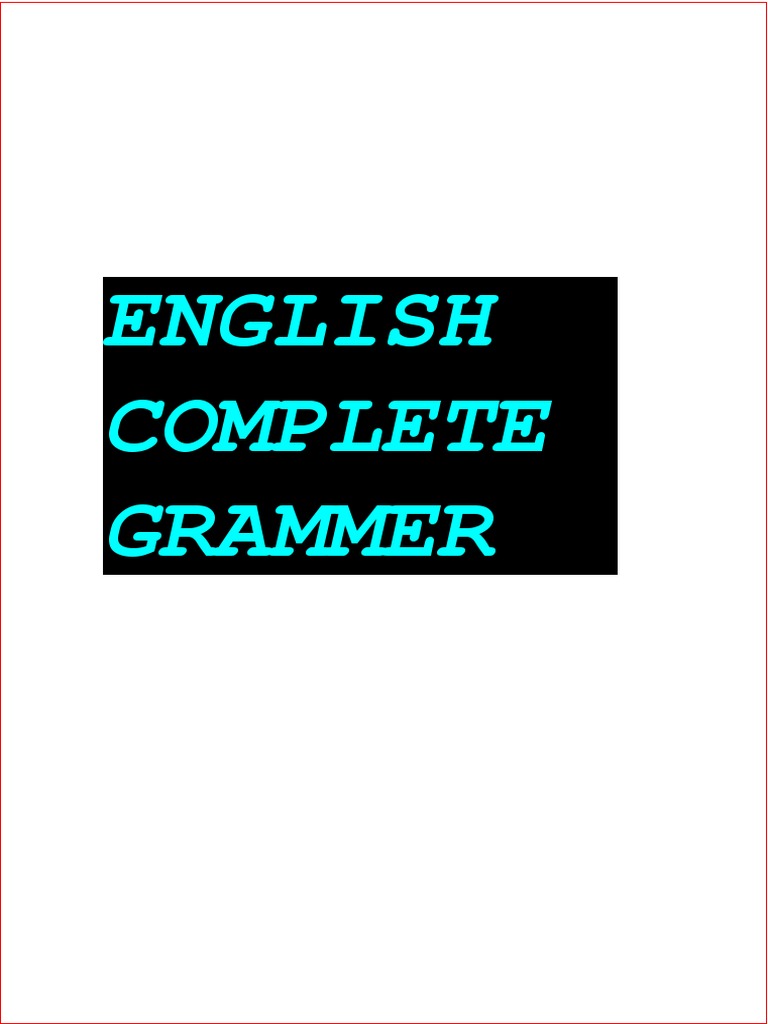 Complete English Grammar Guide | PDF