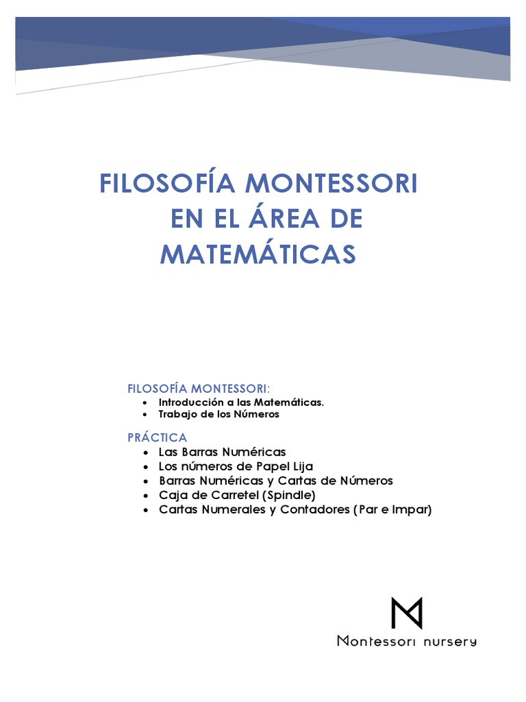 Montessori Matematicas 003 | PDF | Educación Montessori | Aritmética