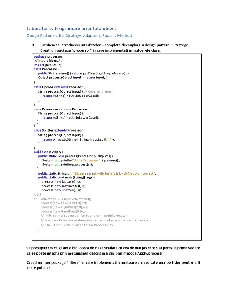 Laborator6 OOP PDF | PDF | Models Of Computation | Programming Paradigms